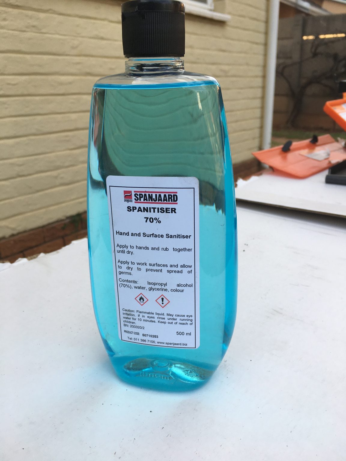 SPANJAARD SPANITIZER 70% AlC HAND AND SURFACE SANITIZER (500ML) -BN ...