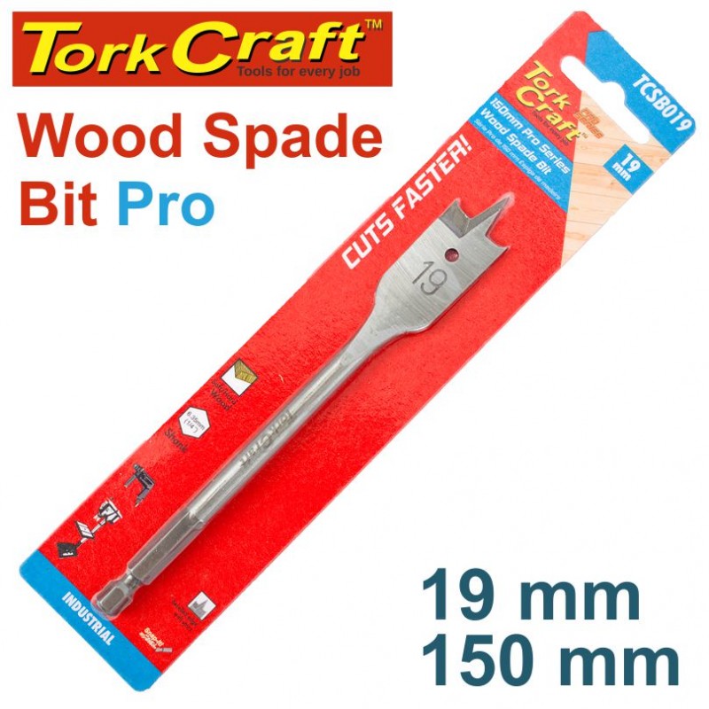 SPADE BIT PRO SERIES 19MM X 150MM-TCSB019 - Ubuntu Sales Hardware ...