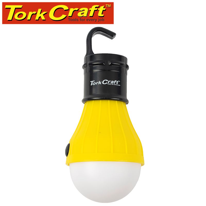 CAMPING LED LIGHT BULB 60LM HANGING HOOK USE 3XAAA BAT TORK CRAFT ...
