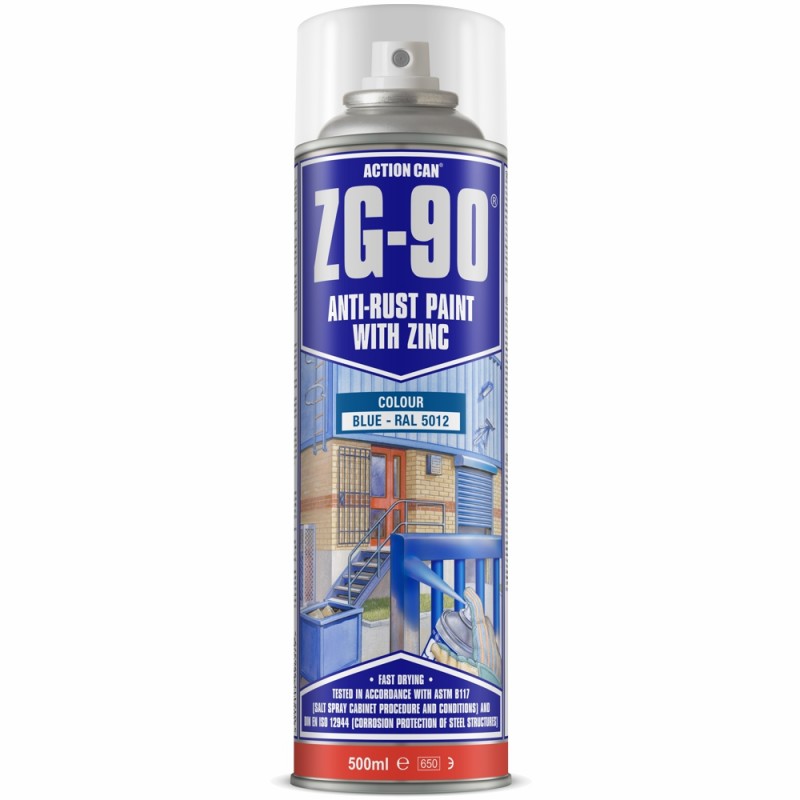 ZG-90 BLUE 500ML ANTI RUST SPRAY COLD ZINC GALVANISING RAPID DRY | Wow ...