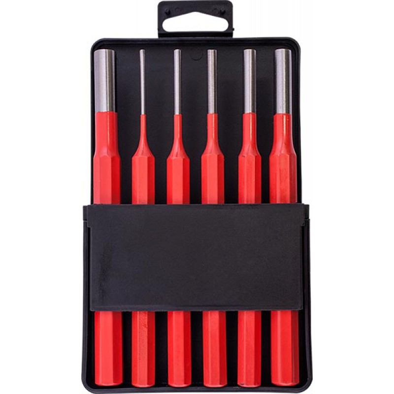 TORK CRAFT PIN PUNCH SET 6PC – 2.5, 3.5, 4. 5, 6, 8, 10MM RED - Ubuntu ...