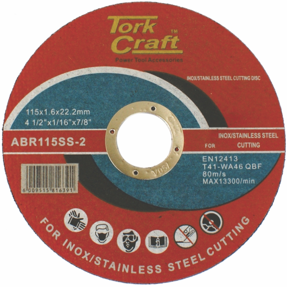CUTTING DISC STAINLESS STEEL 115 x 1.6 x 22.22MM - Ubuntu Sales ...