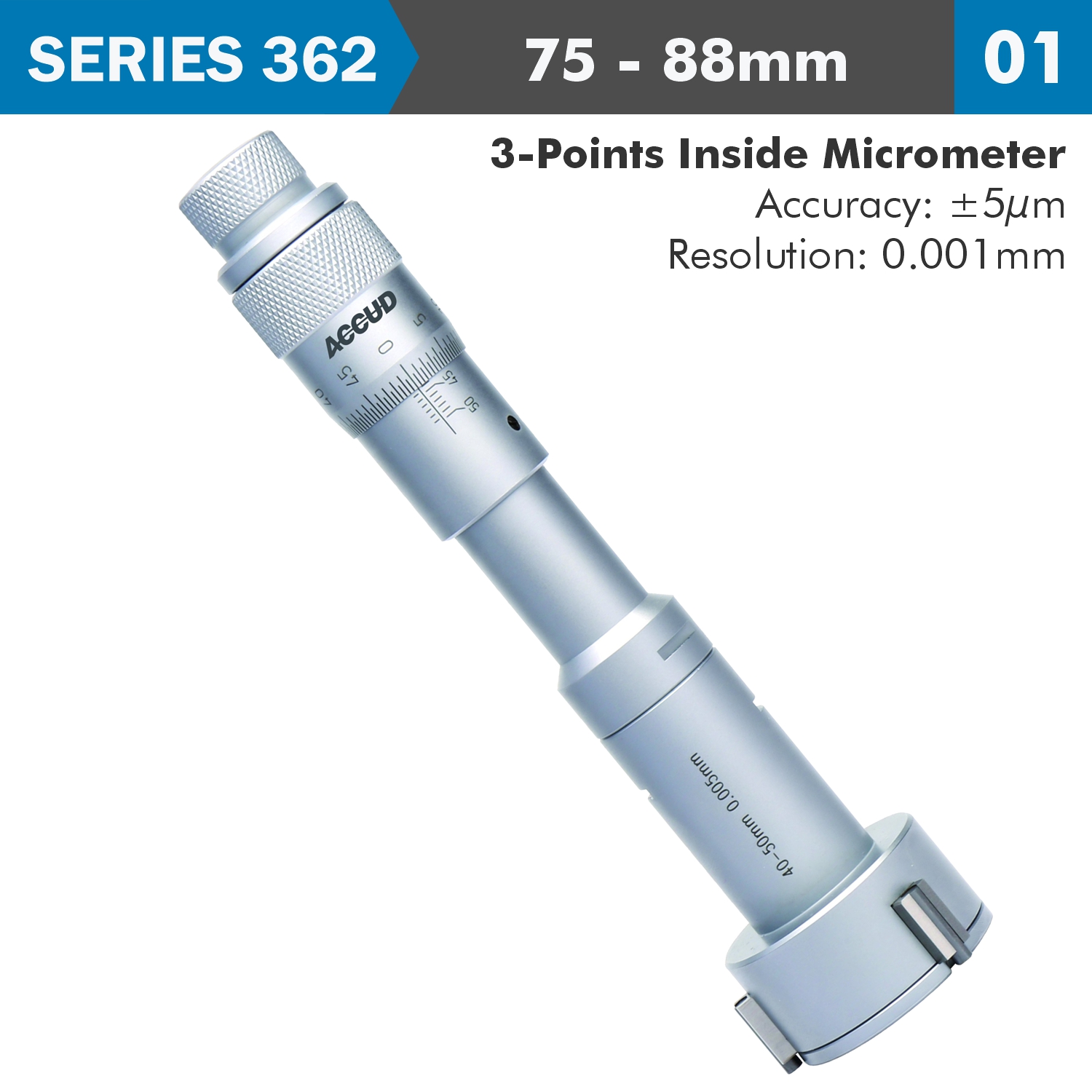 3 POINTS INSIDE MICROMETER 75-88MM 0.005MM ACC. 0.005MM GRAD. | Ubuntu ...