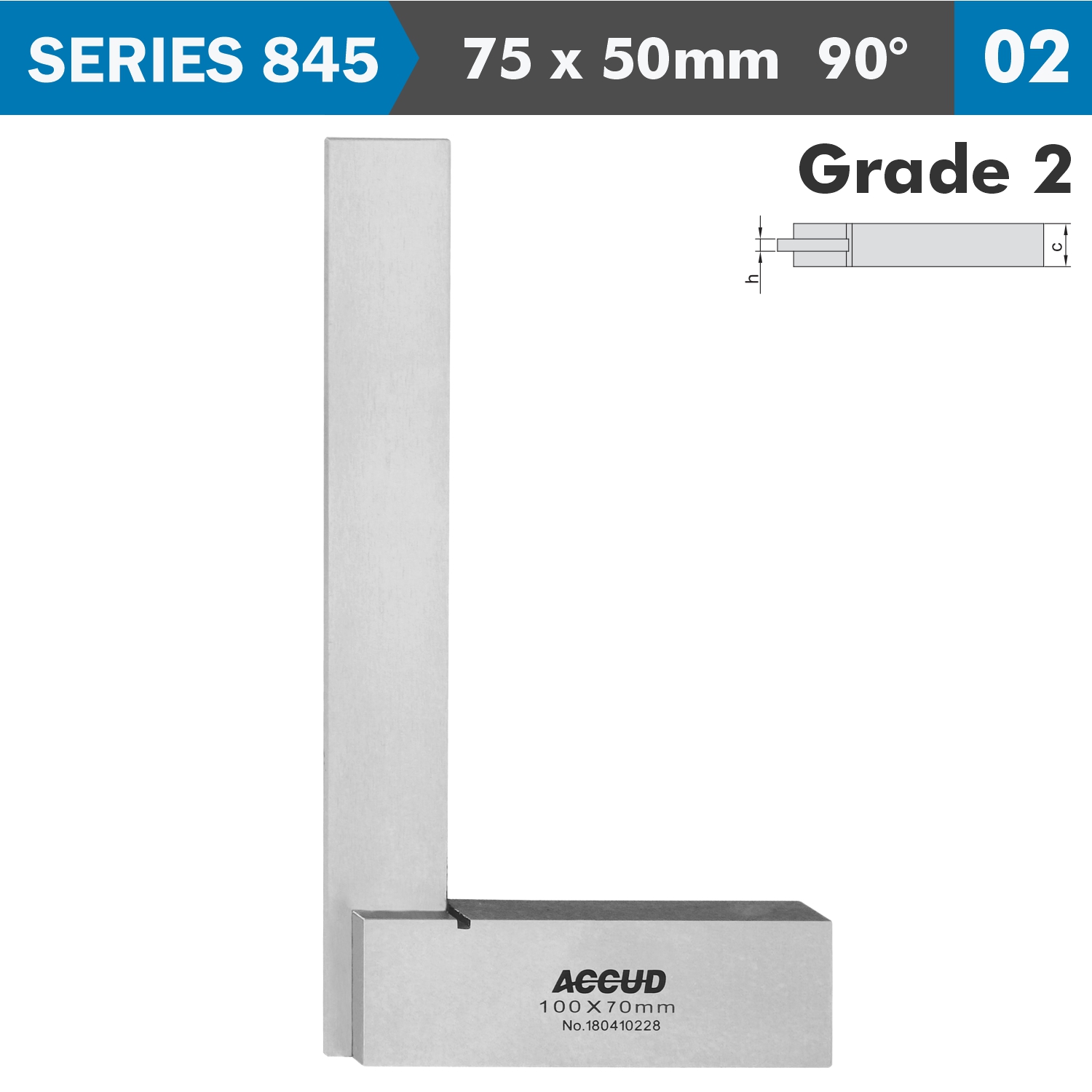 MACHINIST SQUARE WIDE BASE 75X50MM GRADE 2 DIN875 - Ubuntu Sales ...