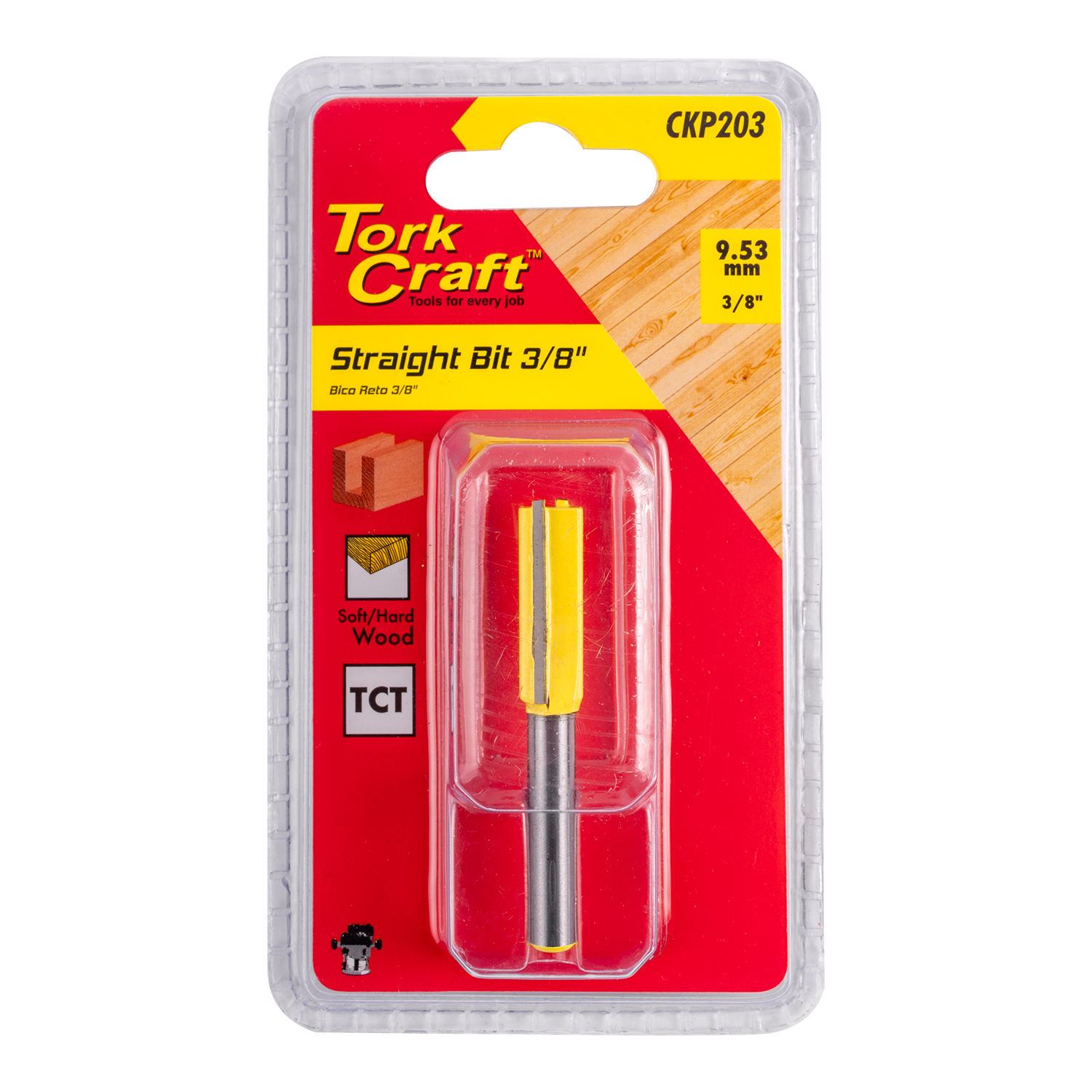 ROUTER BIT STRAIGHT 3/8' (9.53MM) | Ubuntu Sales Holding Wow Tools Hardware